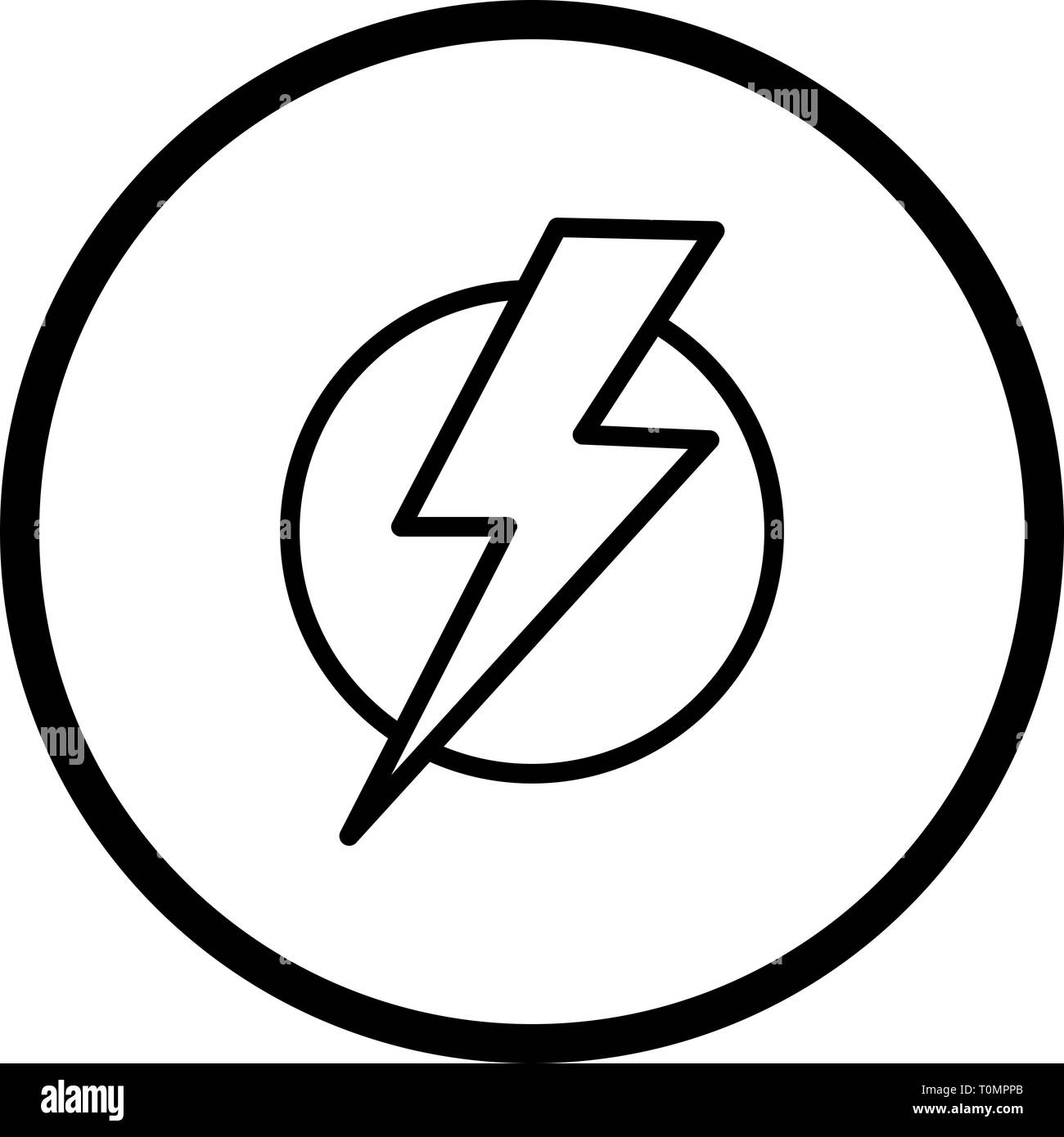 Illustration Electric Shock Icon Stock Photo - Alamy