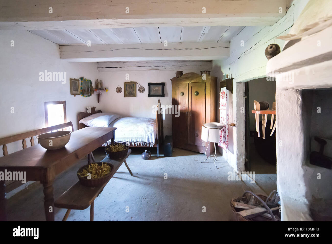 Old rural home in polish heritage park, XIXth century Stock Photo - Alamy