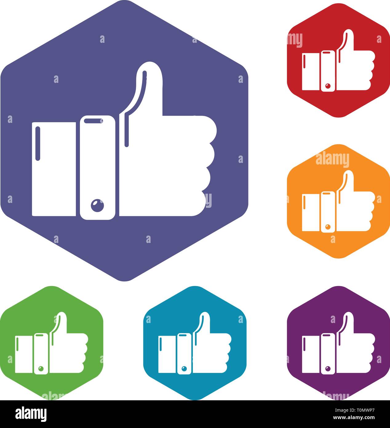 Modern like icons vector hexahedron Stock Vector Image & Art - Alamy