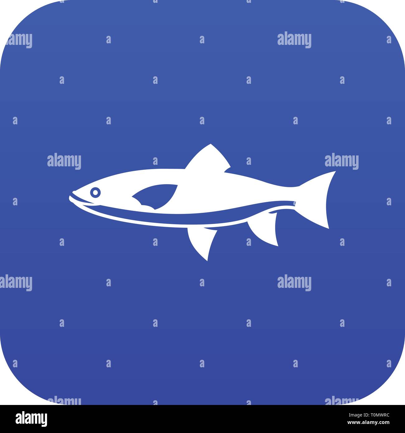 Fish icon digital blue Stock Vector Image & Art - Alamy