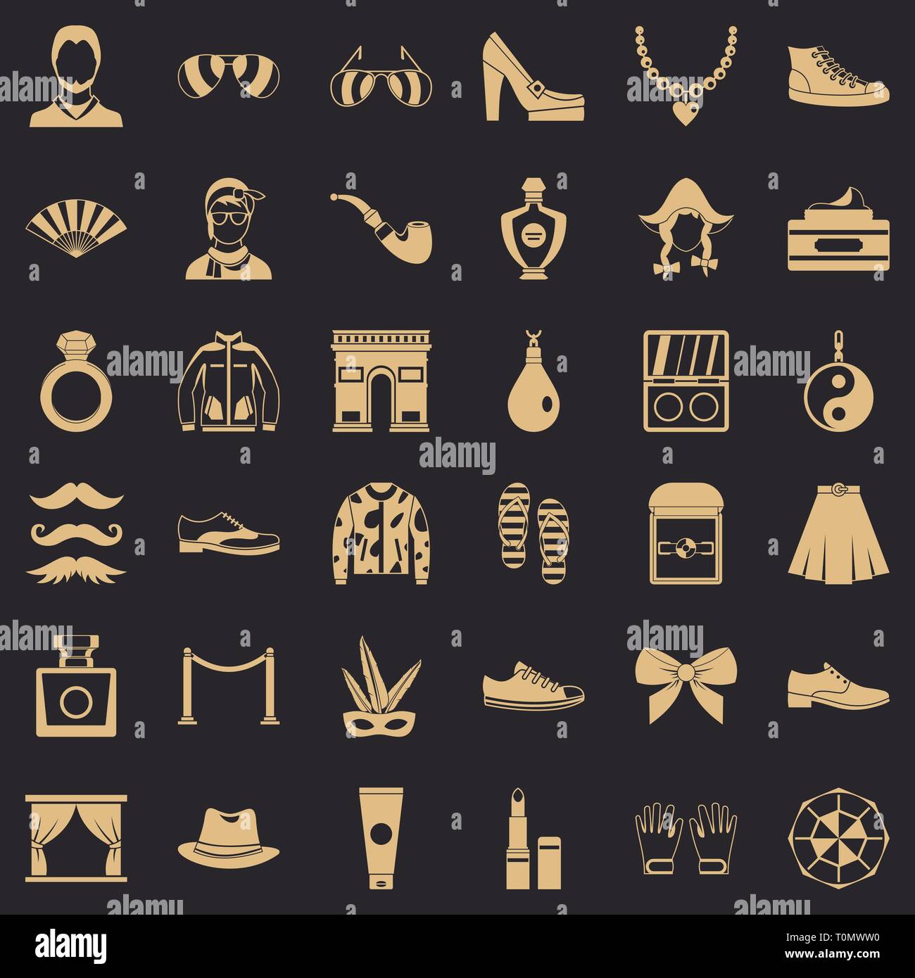 Fashion clothes icons set, simple style Stock Vector Image & Art - Alamy