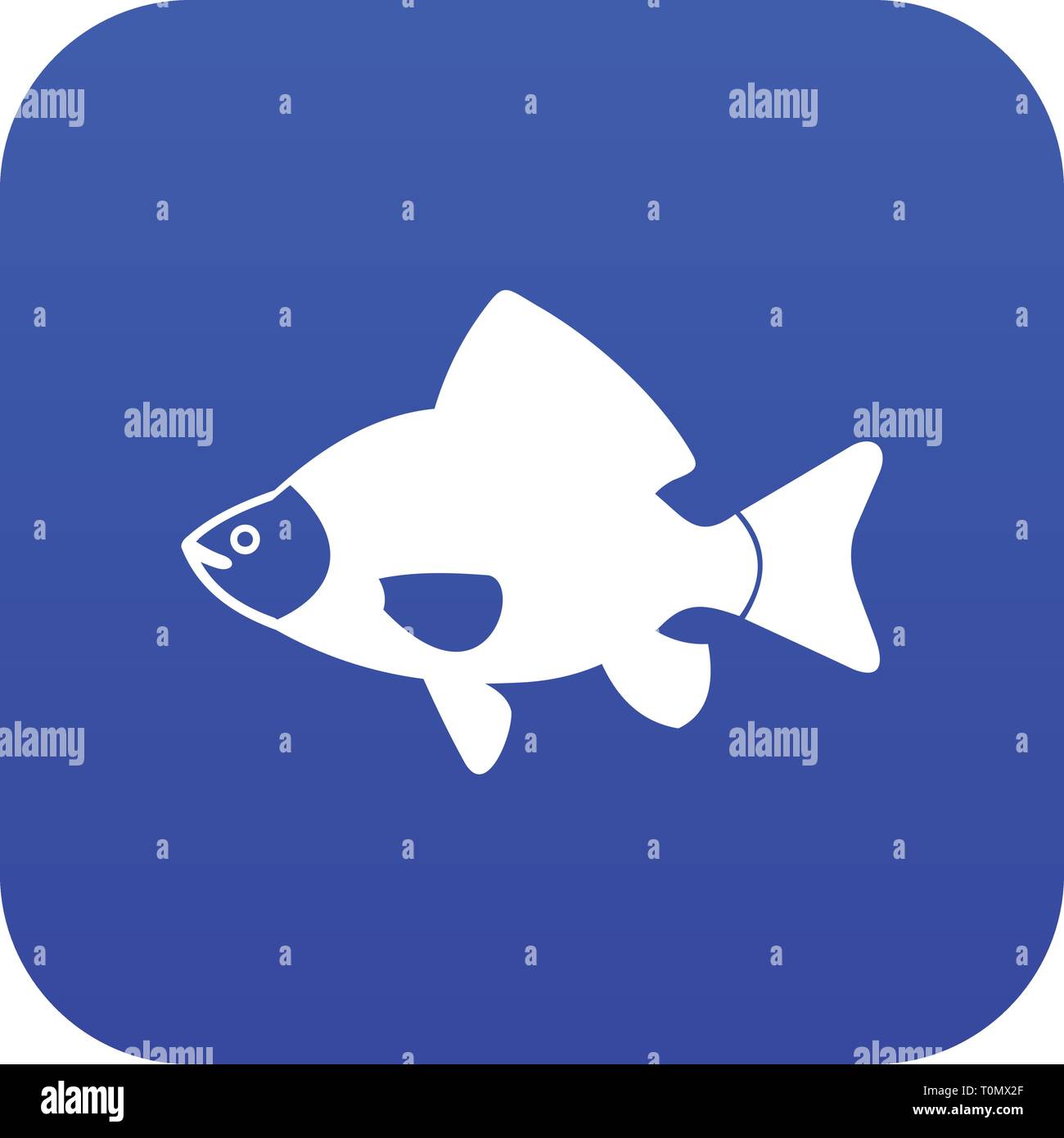 Fish icon digital blue Stock Vector Image & Art - Alamy