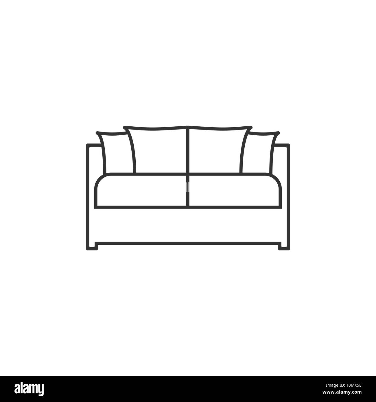Sofa icon. Vector illustration flat design Stock Vector Image & Art - Alamy