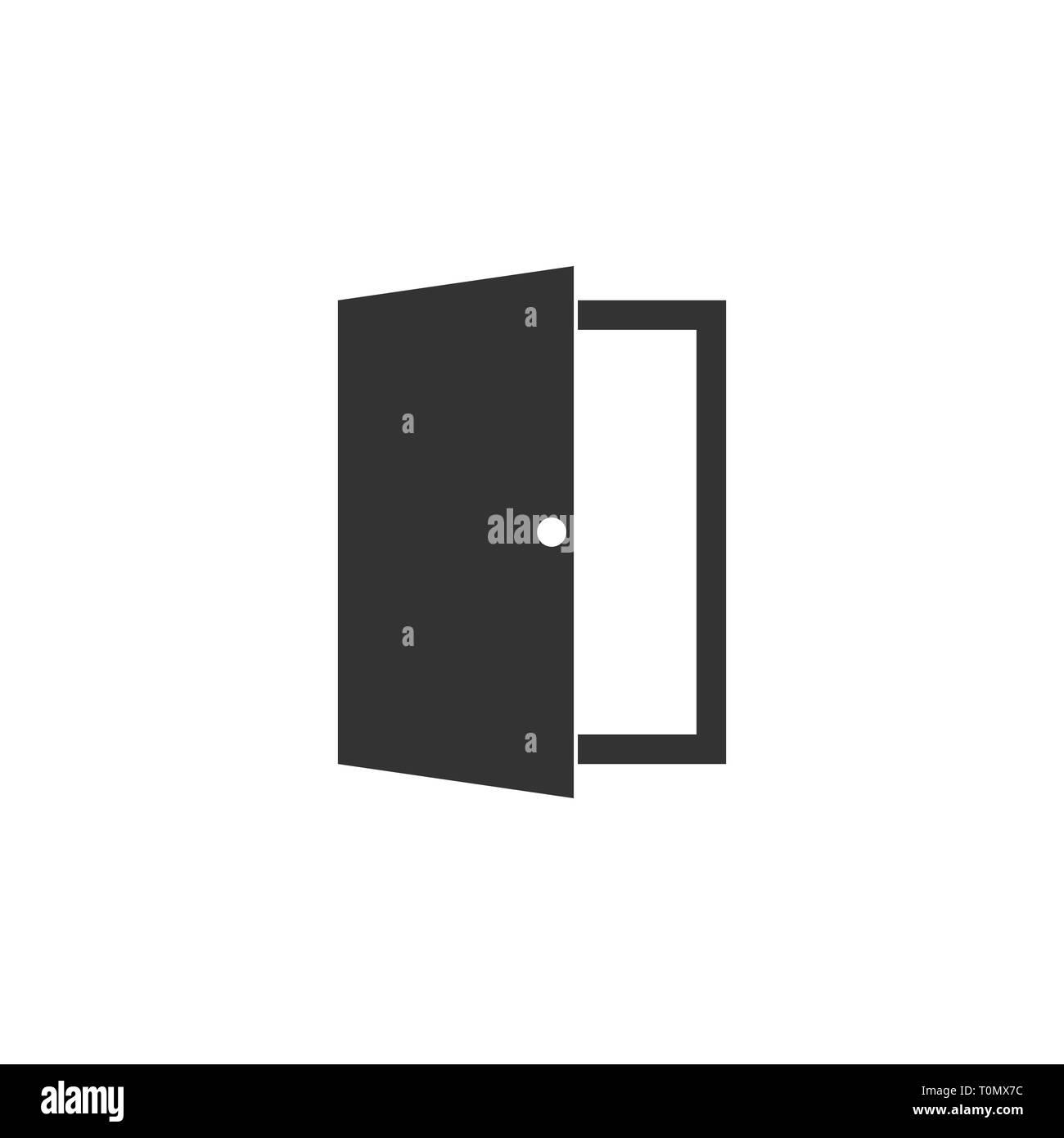 Open door icon. Vector illustration, flat design Stock Vector Image ...