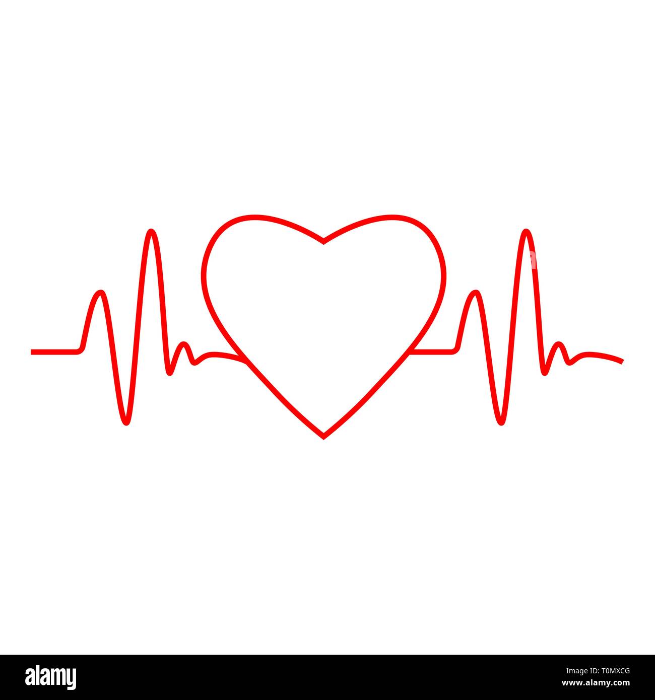 Cardio, heart, heart beat icon Vector illustration flat Stock Vector ...