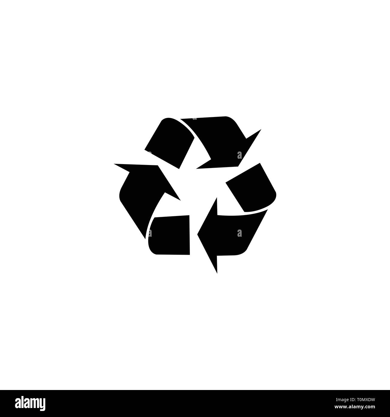Recycle vector icon. Style is flat symbol, gray color, rounded angles ...