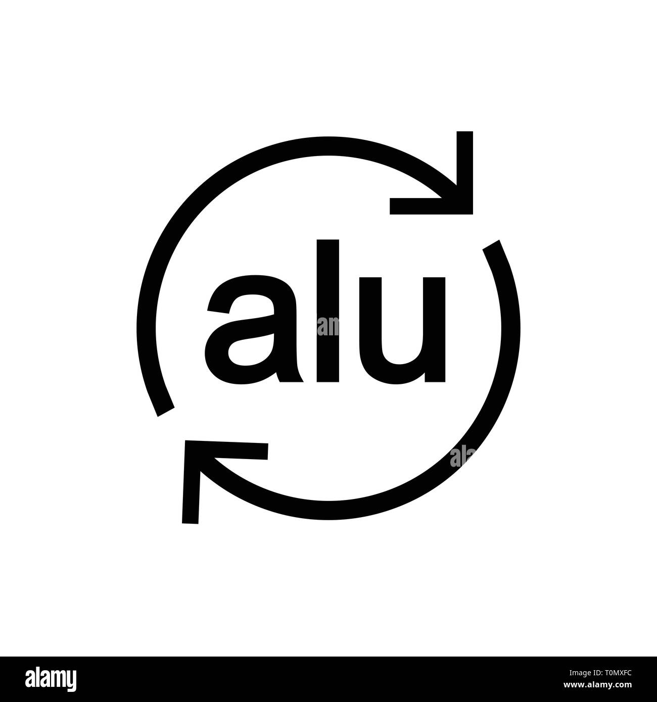 Aluminium recycling code icon hi-res stock photography and images - Alamy
