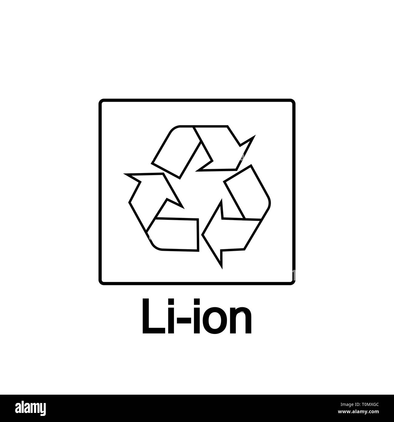 Battery recycling, Lithium cell vector illustration Stock Vector Image ...