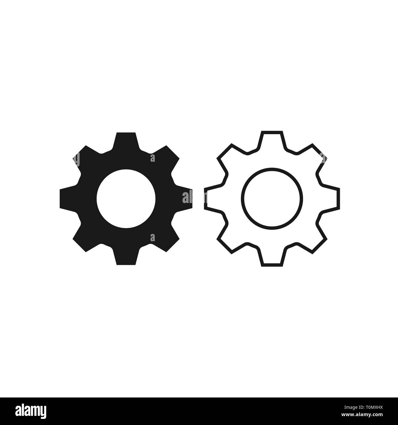 Setting icon. Flat style design Vector Stock Vector Image & Art - Alamy