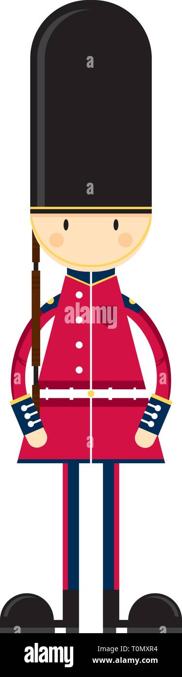Cute Cartoon British Queen’s Palace Guard Stock Vector Image & Art - Alamy