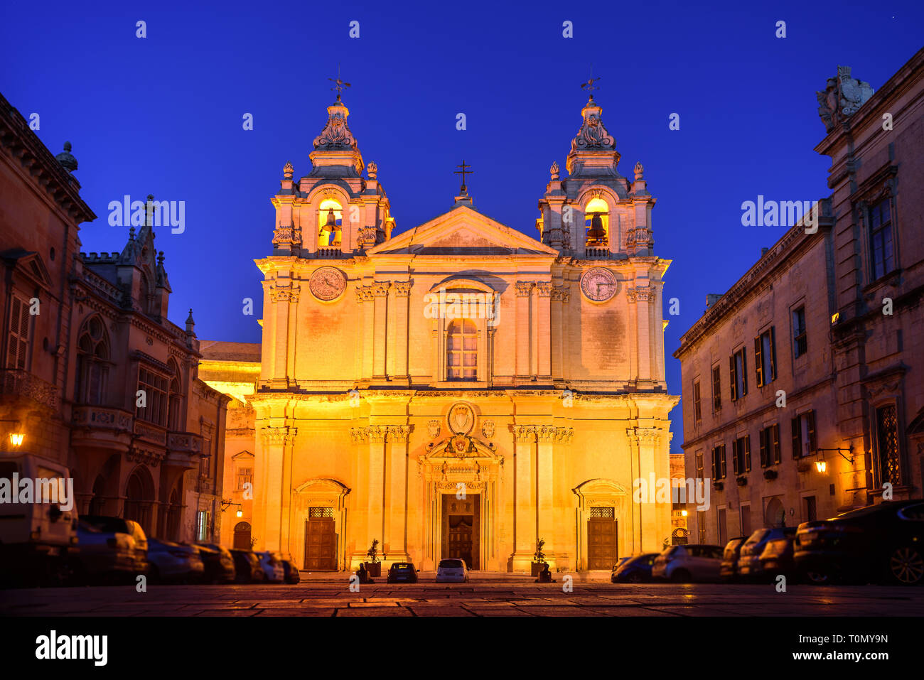 Mdina night malta hi-res stock photography and images - Alamy