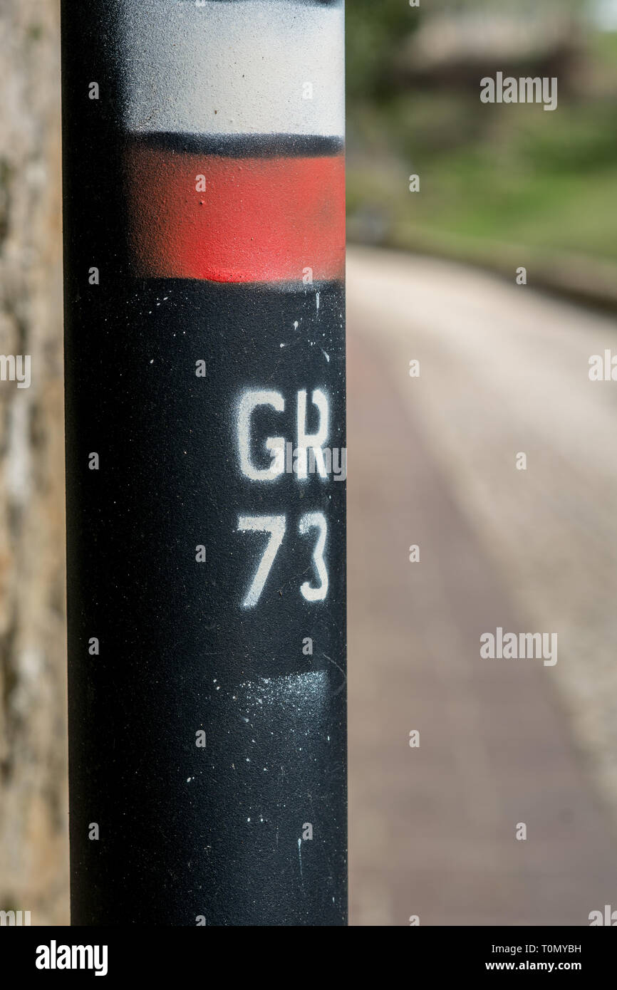 Sign for grande randonnee gr walkers route hi-res stock photography and ...