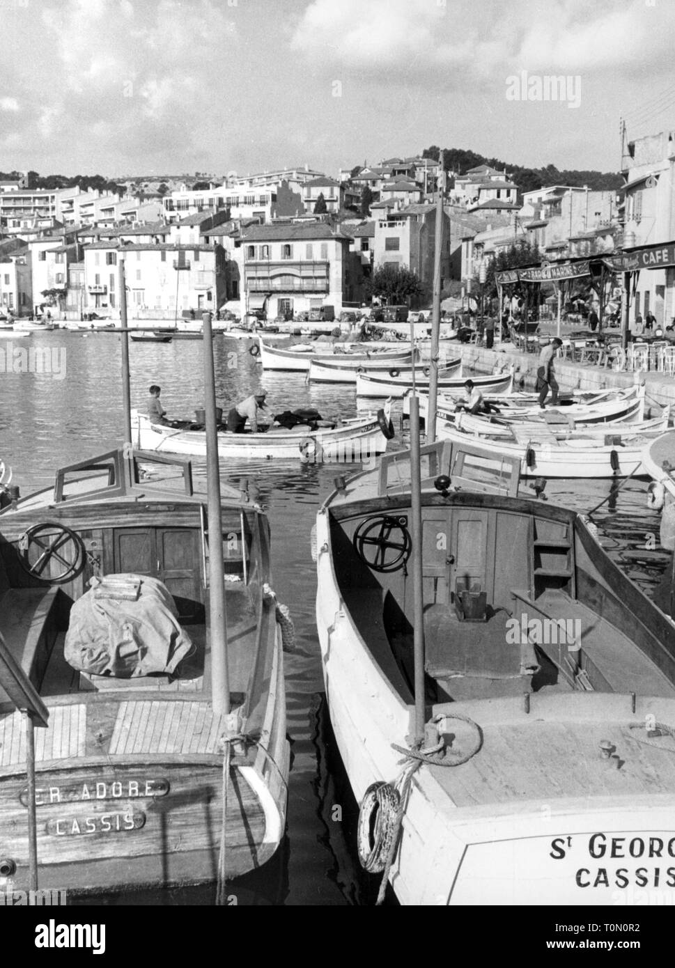geography / travel, France, Cassis, harbour, view, 1960s, Additional ...