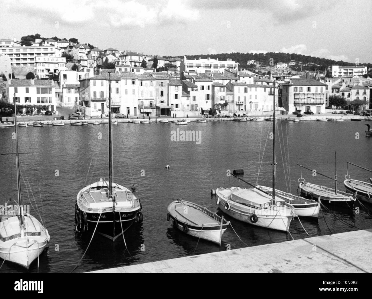 geography / travel, France, Cassis, harbour, view, 1960s, Additional ...