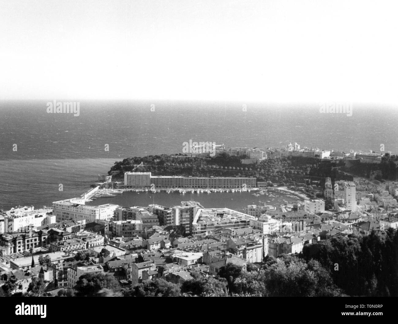 Monaco harbour view Black and White Stock Photos & Images - Alamy