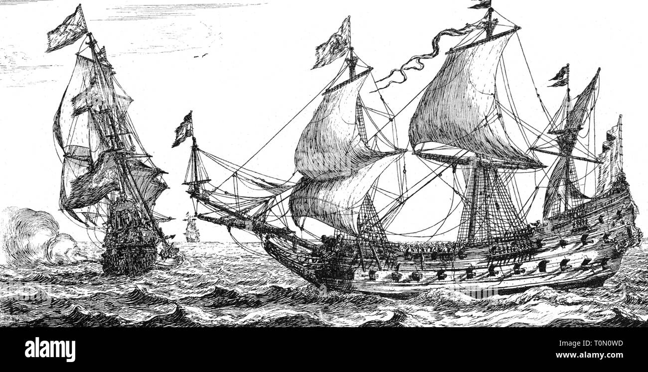 Navigation 17th century english Black and White Stock Photos & Images ...