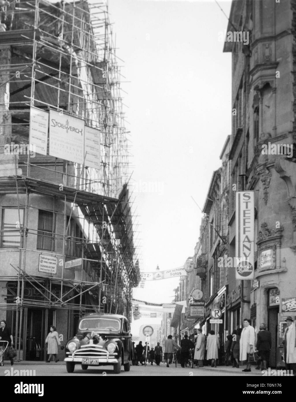 geography / travel, Germany, Cologne, streets, Apostelnstrasse, circa ...