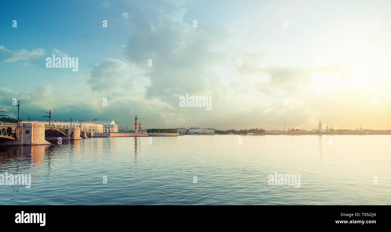 St. Petersburg. Russia. Peter and Paul Fortress at dawn. Early morning ...