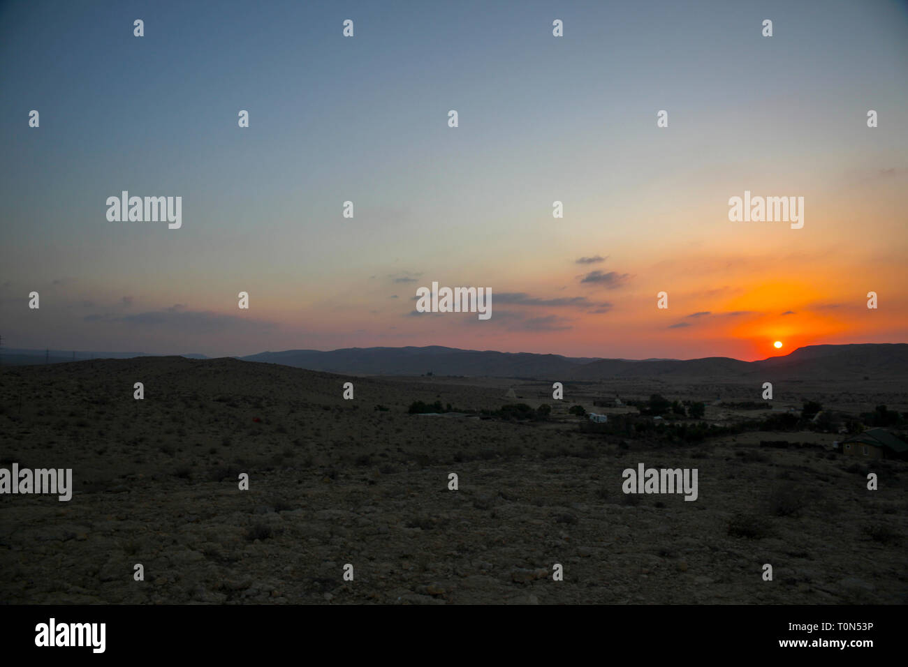 Desert sunset Photographed in Israel, Negev desert Stock Photo - Alamy