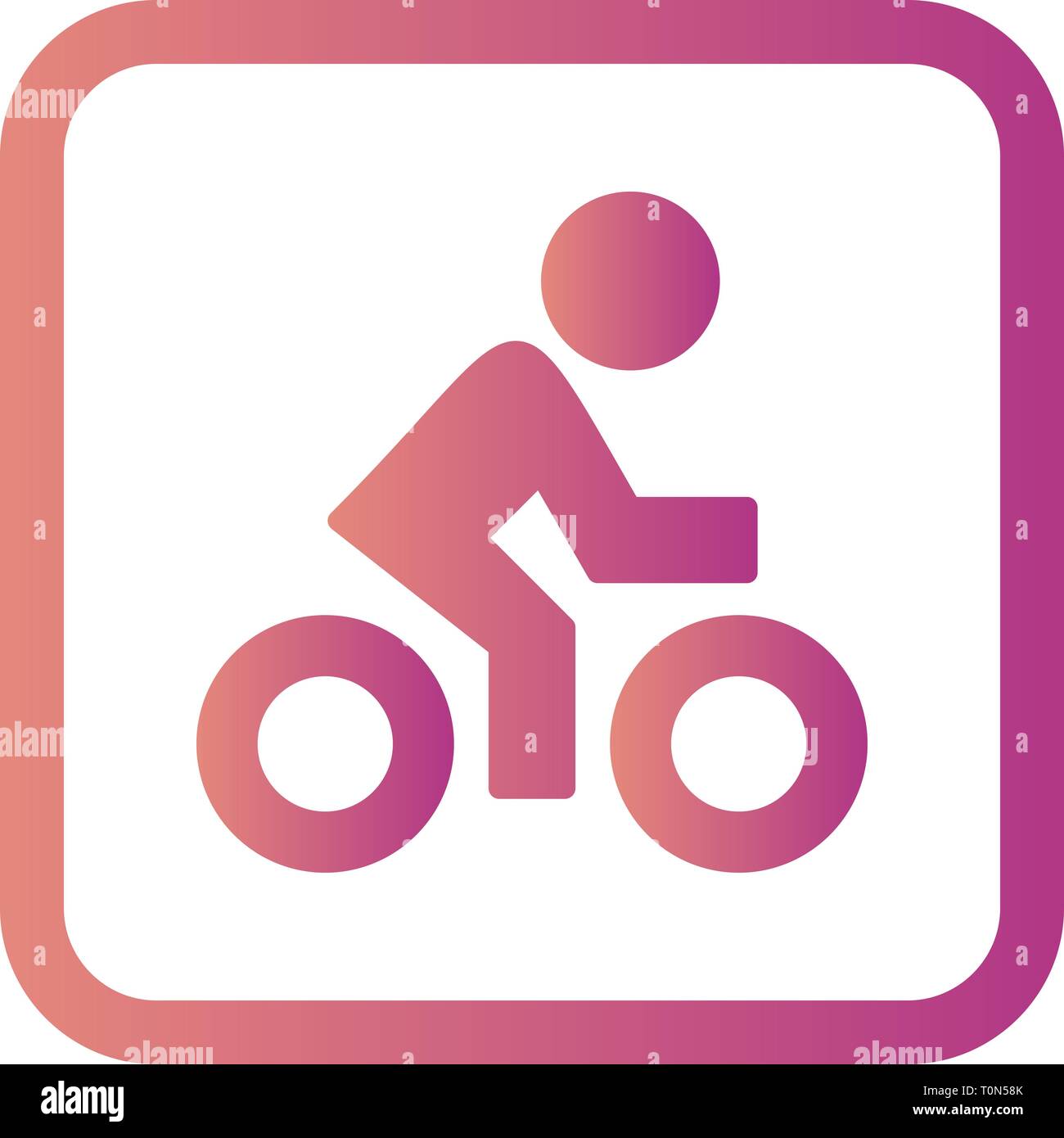 Illustration Cyclist Icon Stock Photo - Alamy