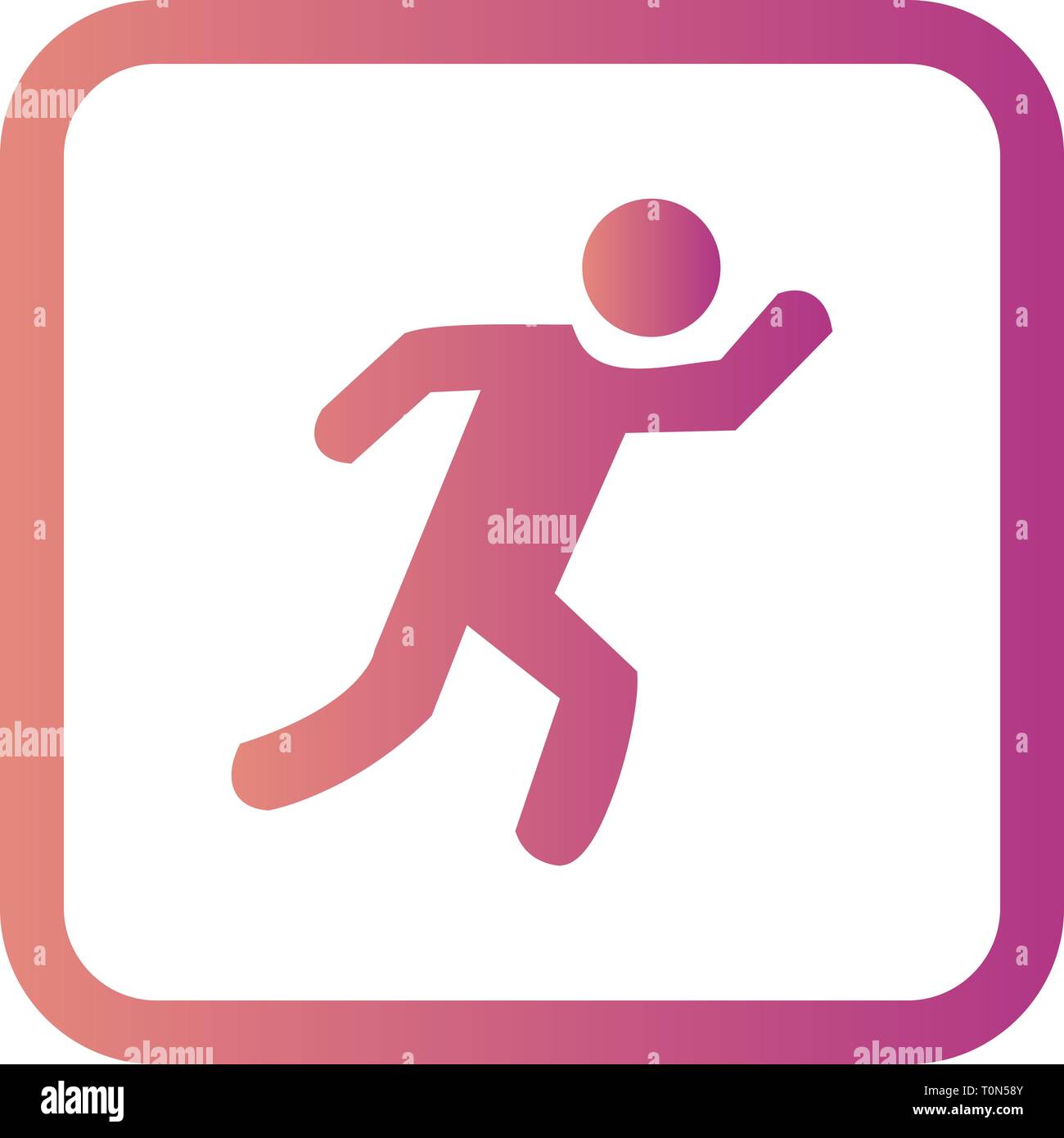 Illustration Runner Icon Stock Photo - Alamy