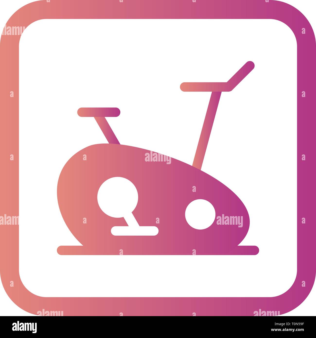 Illustration Exercise Bike Icon Stock Photo - Alamy