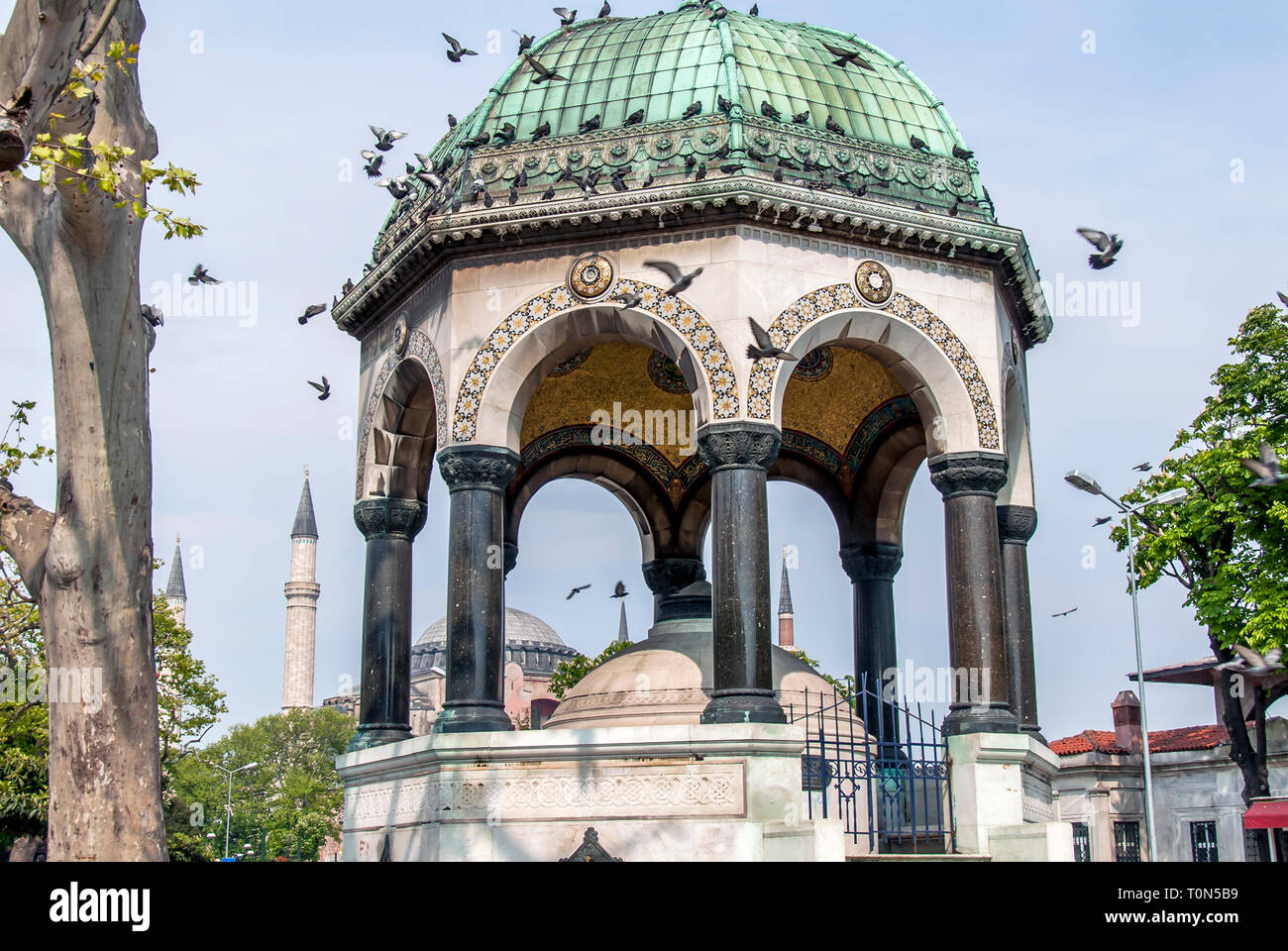 Istanbul, Turkey, 9 May 2006: German Fountain is an Ottoman Fountain in ...