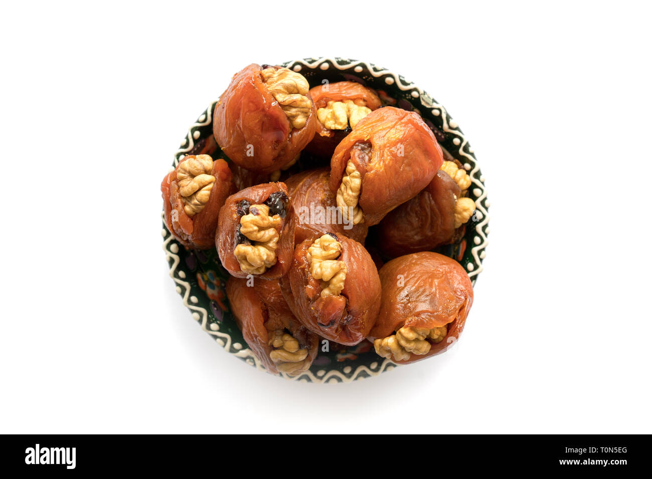 Uzbek sweets: apricots with walnuts and prunes Stock Photo - Alamy