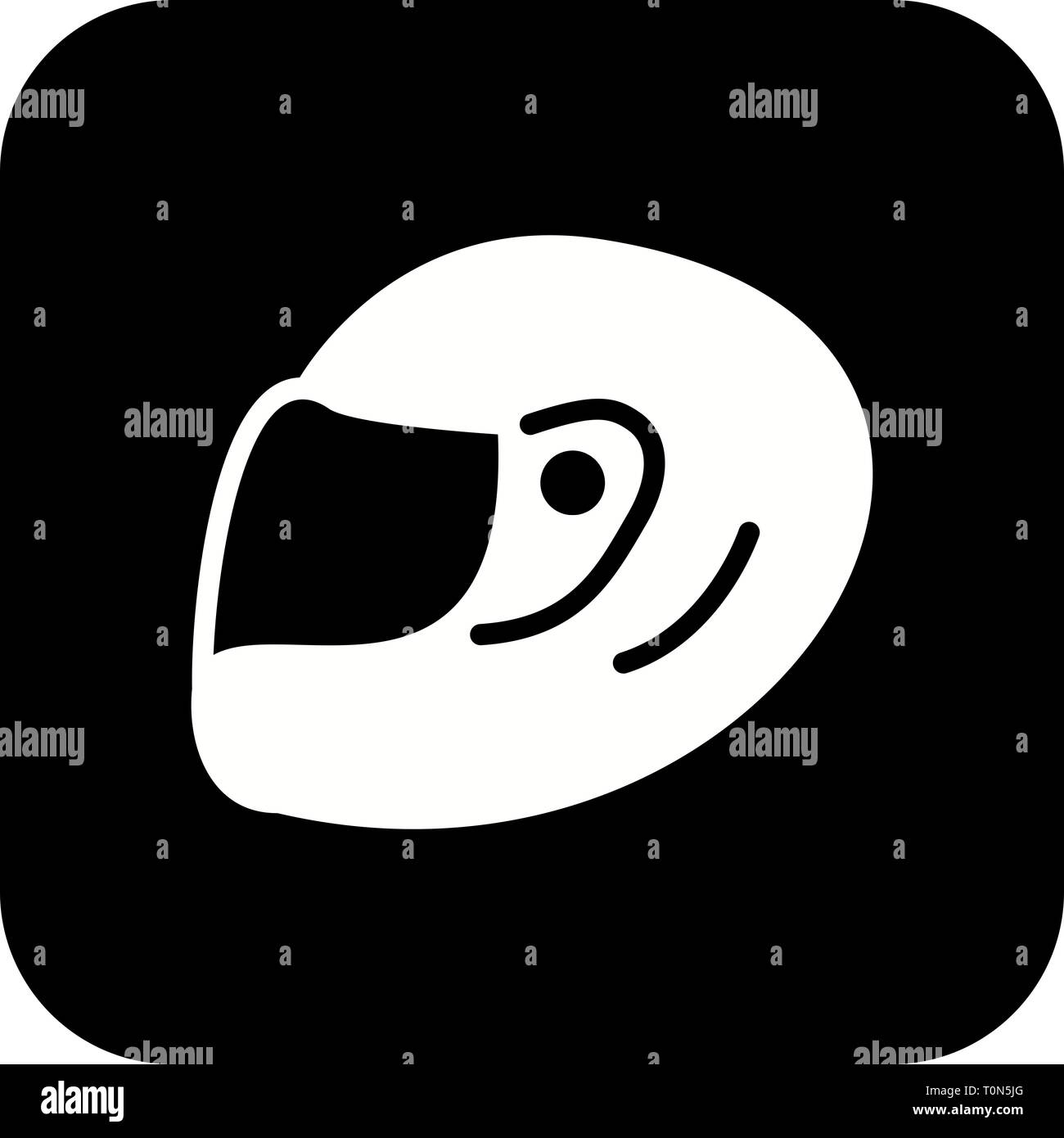 Illustration Racing Helmet Icon Stock Photo - Alamy