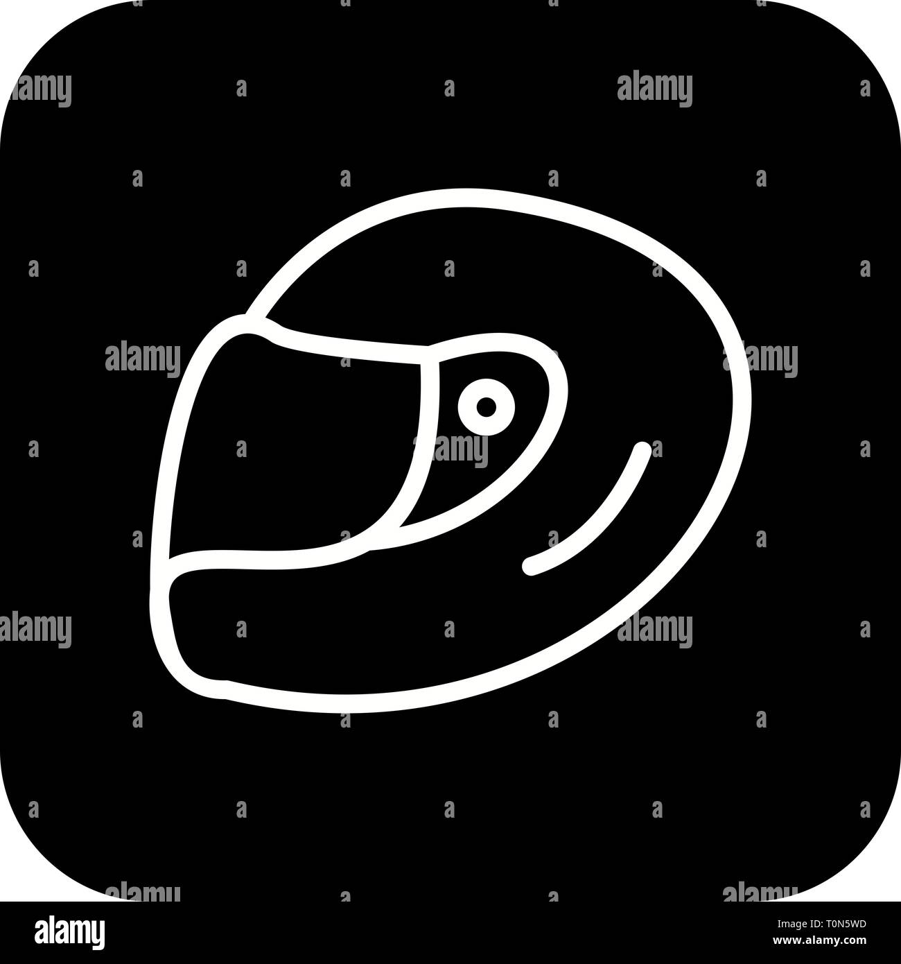 Illustration Racing Helmet Icon Stock Photo - Alamy