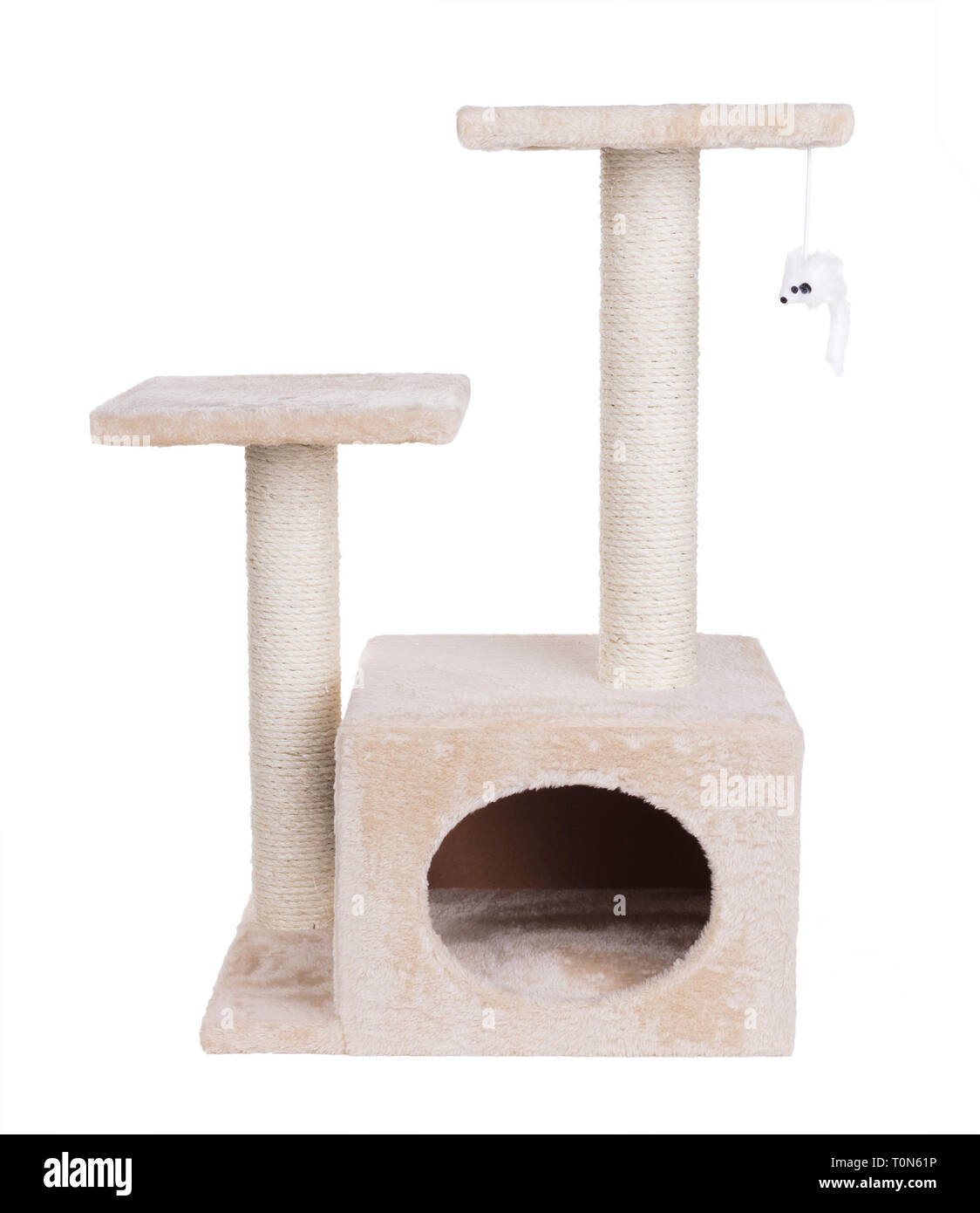 Scratch post, isolated on a white background Stock Photo - Alamy