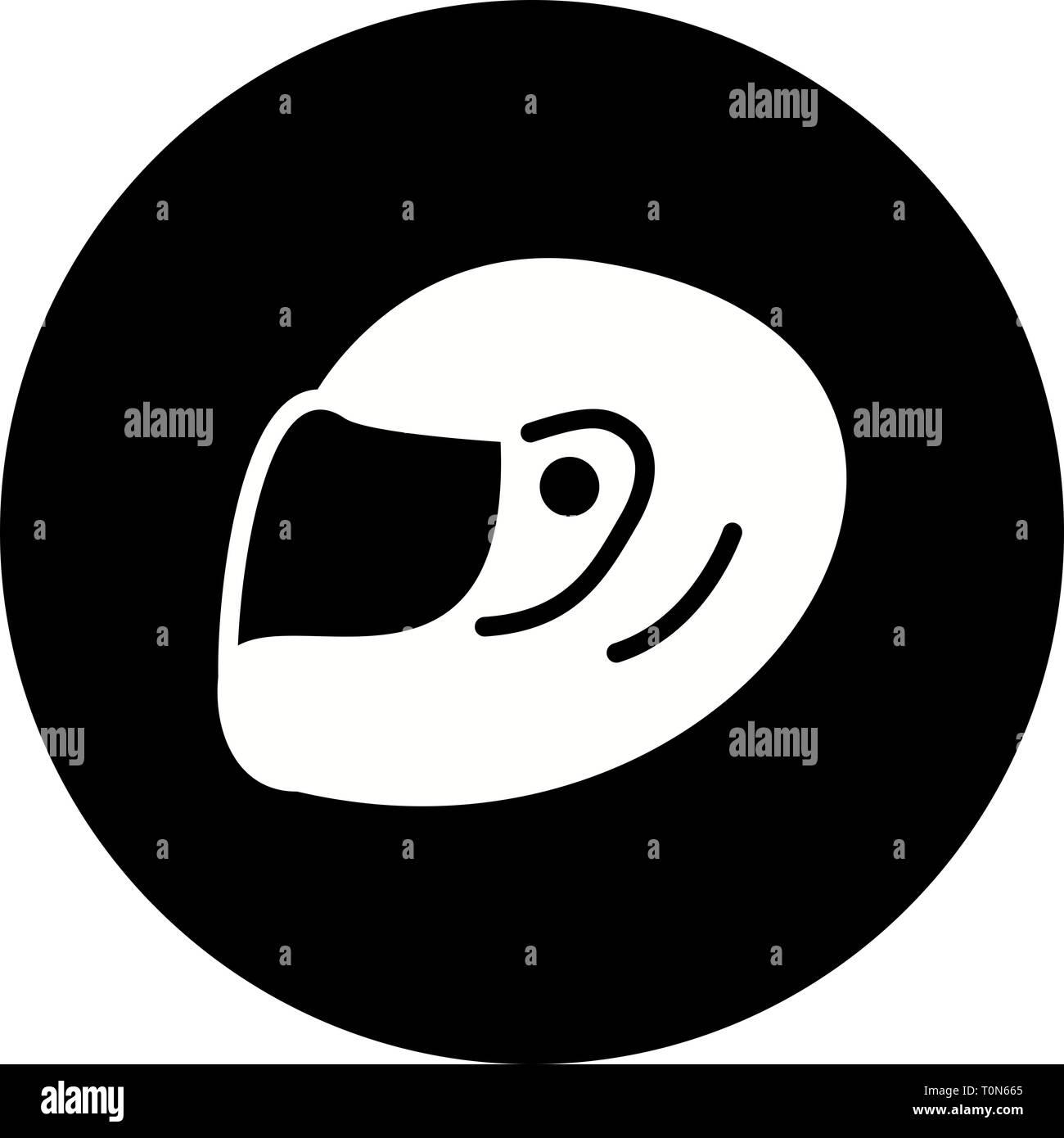 Illustration Racing Helmet Icon Stock Photo - Alamy