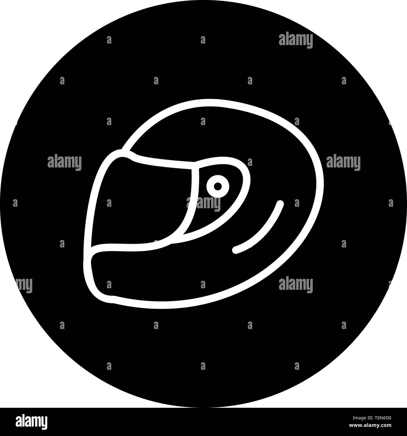 Illustration Racing Helmet Icon Stock Photo - Alamy