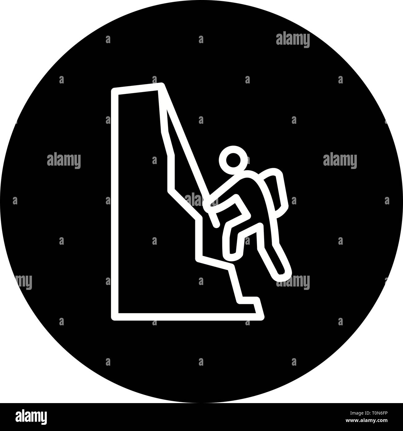 Illustration Climbing Icon Stock Photo - Alamy