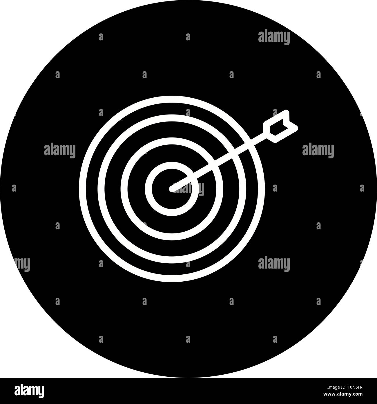 Illustration Bullseye Icon Stock Photo - Alamy