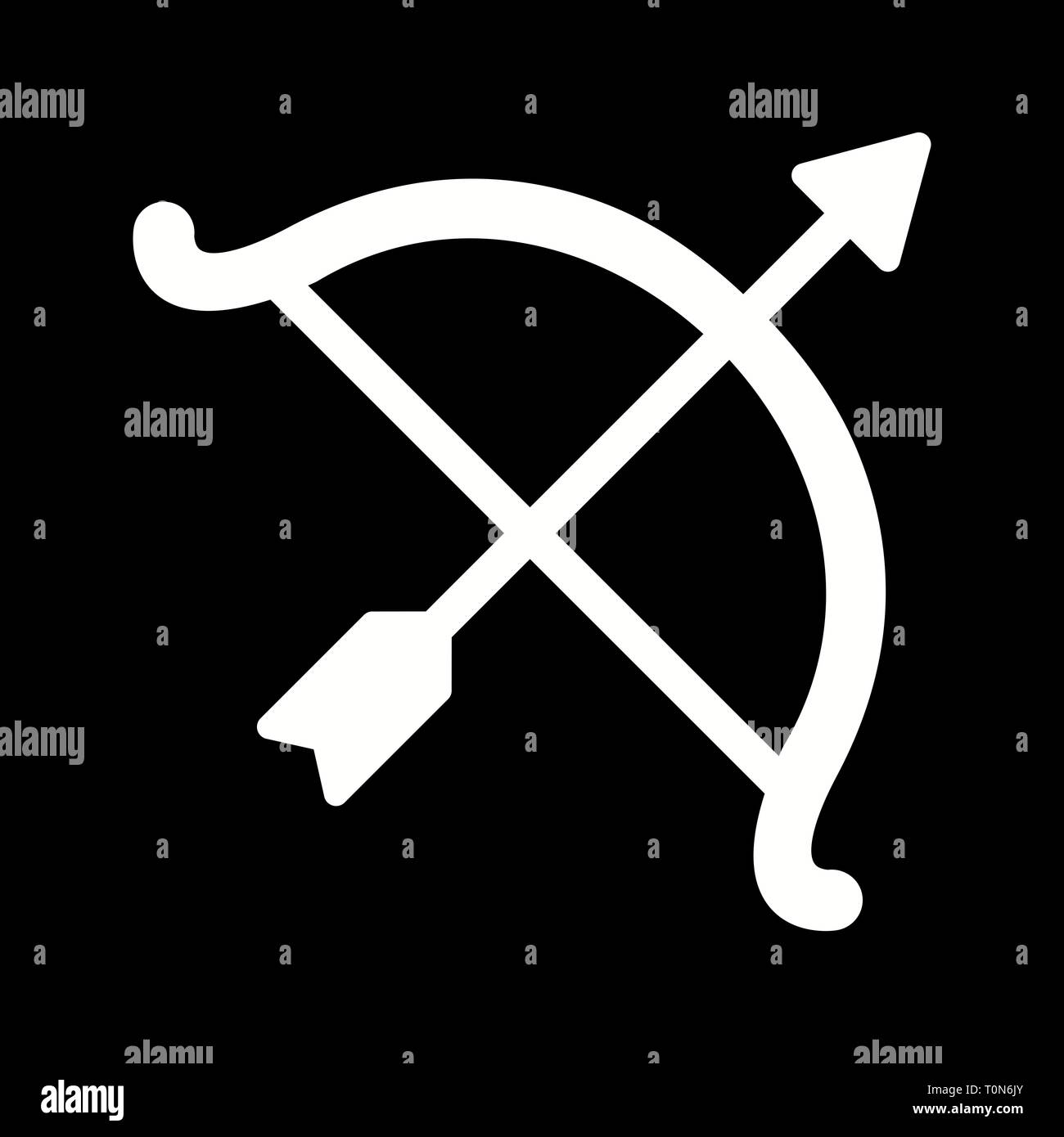 Illustration Bow Icon Stock Photo - Alamy