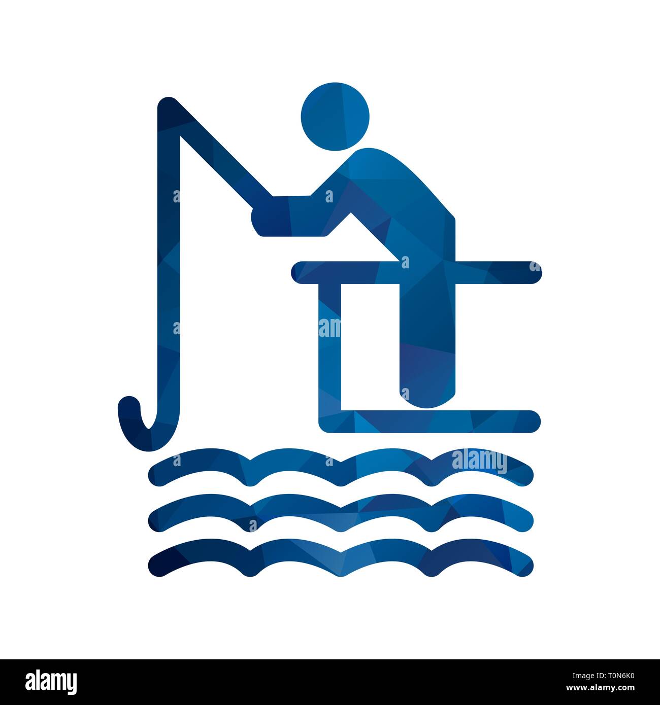 Illustration Fishing Icon Stock Photo - Alamy