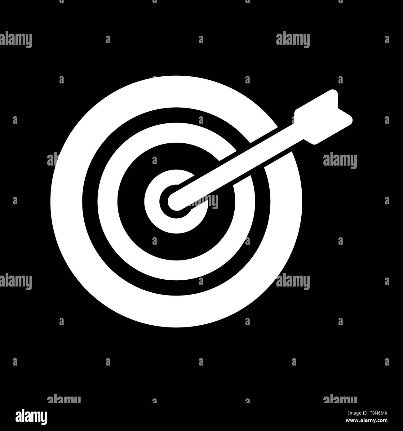 Illustration Bullseye Icon Stock Photo - Alamy