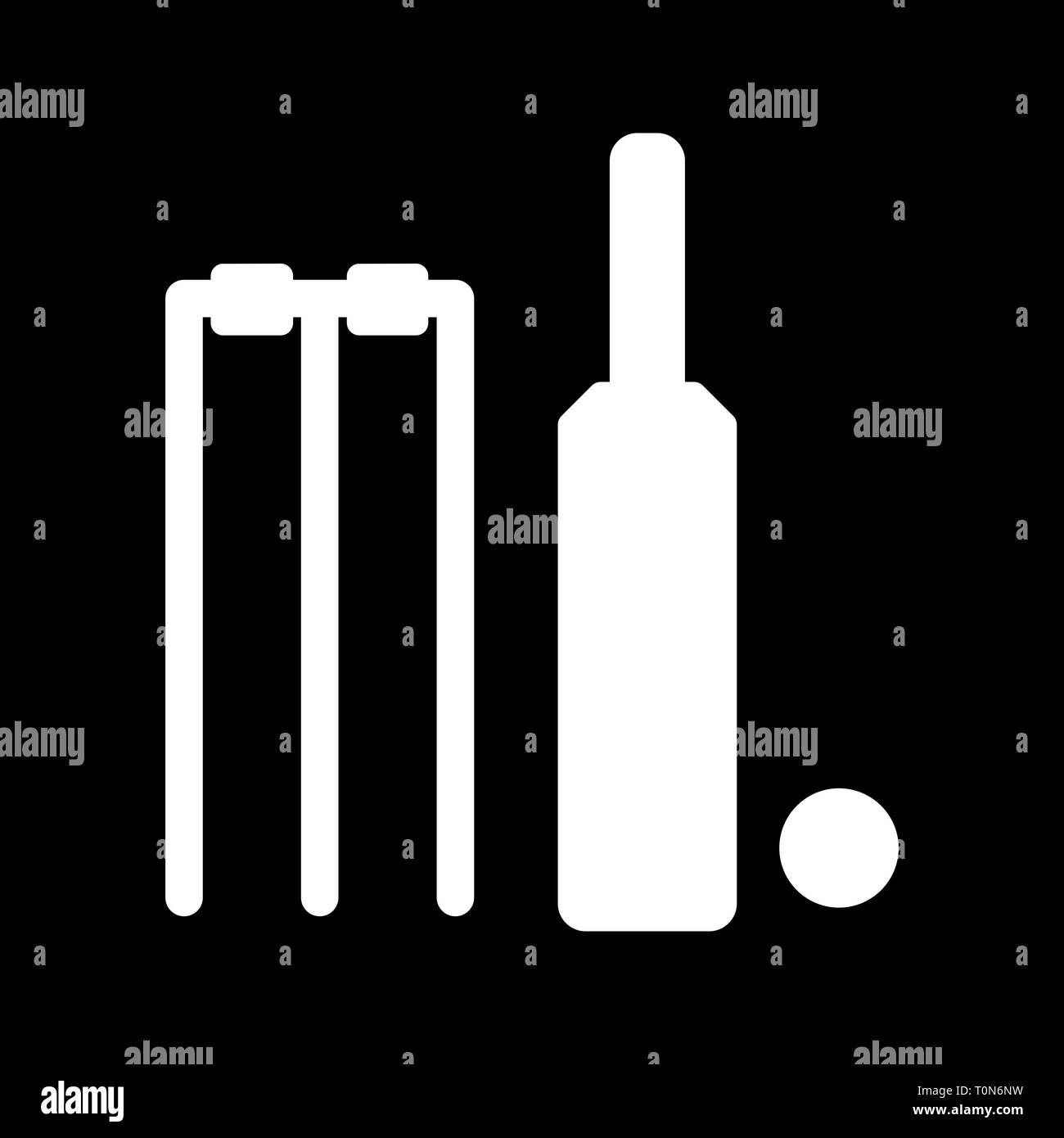 Cricket stumps outline hi-res stock photography and images - Alamy