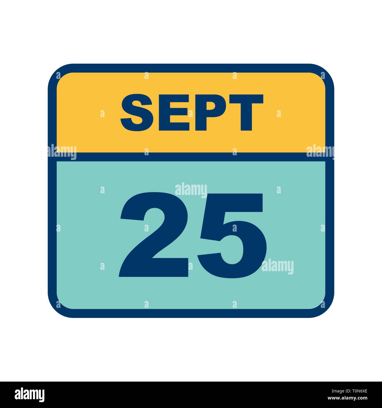 September 25th Date on a Single Day Calendar Stock Photo - Alamy