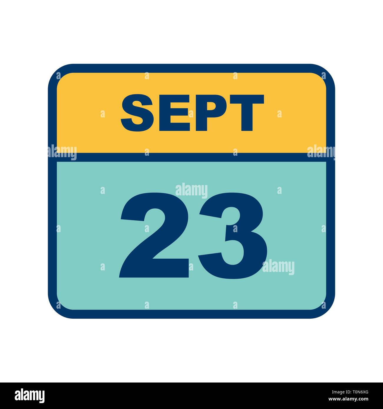 September 23rd Date on a Single Day Calendar Stock Photo - Alamy
