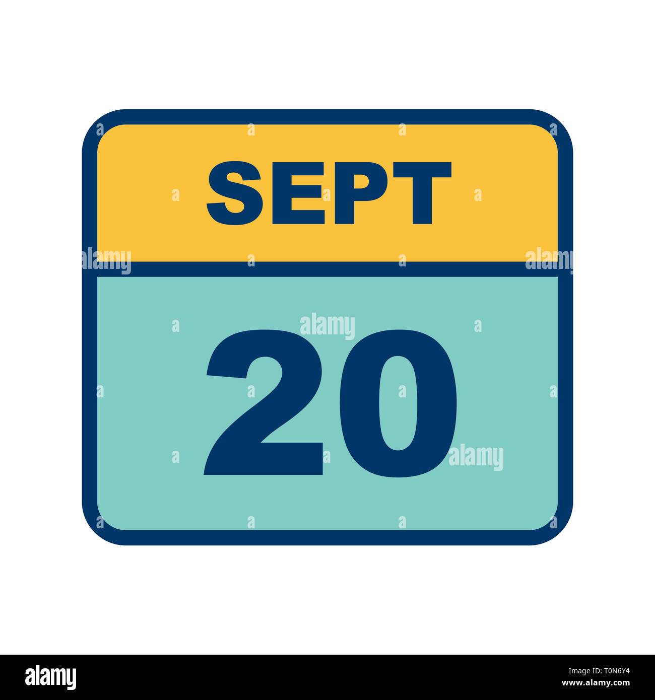 September 20th Date on a Single Day Calendar Stock Photo - Alamy