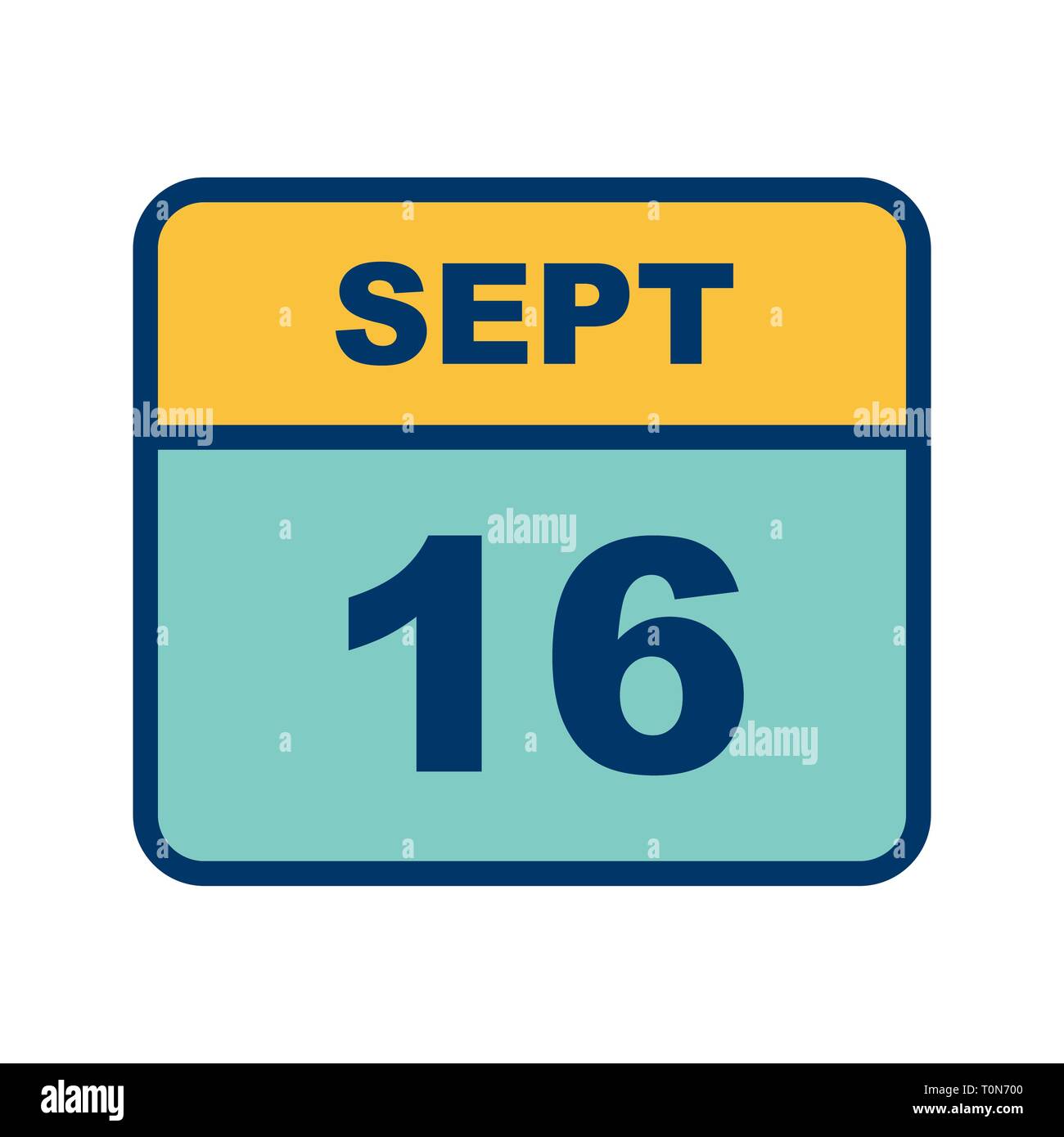 September 16th Date on a Single Day Calendar Stock Photo - Alamy