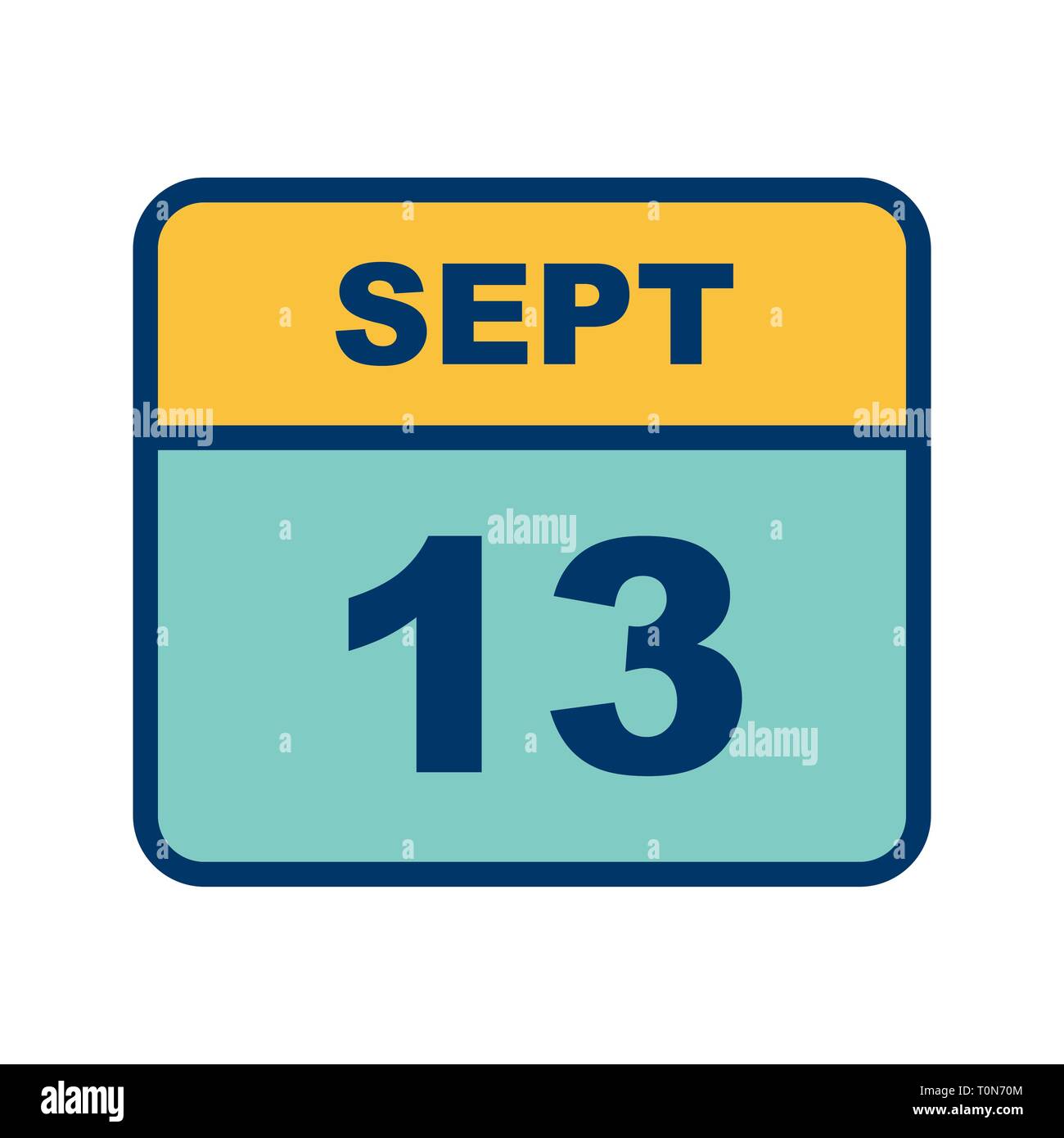 September 13th Date on a Single Day Calendar Stock Photo - Alamy