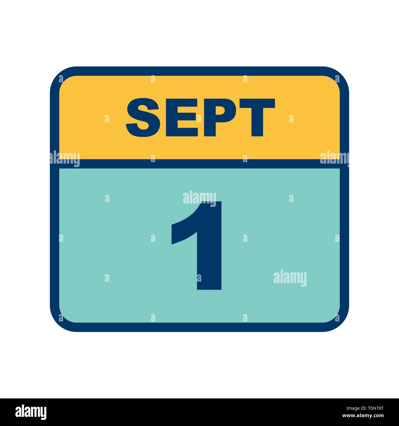 September 1st Date on a Single Day Calendar Stock Photo - Alamy