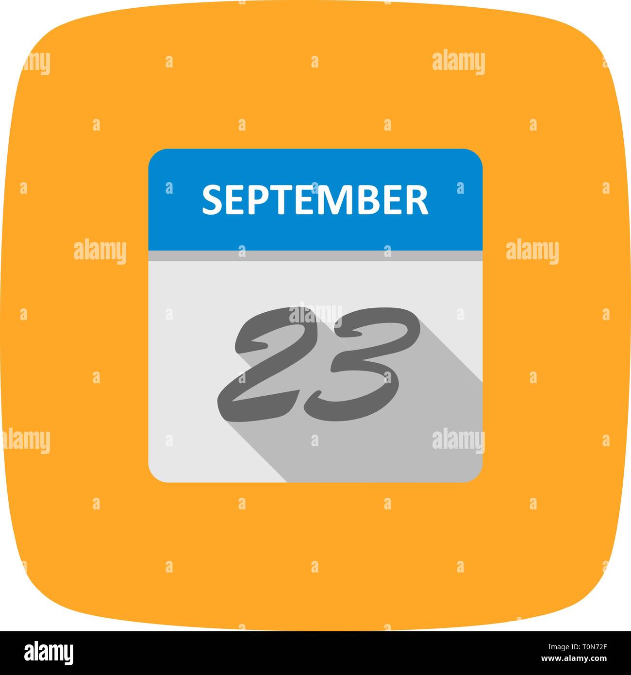 September 23rd Date on a Single Day Calendar Stock Photo - Alamy