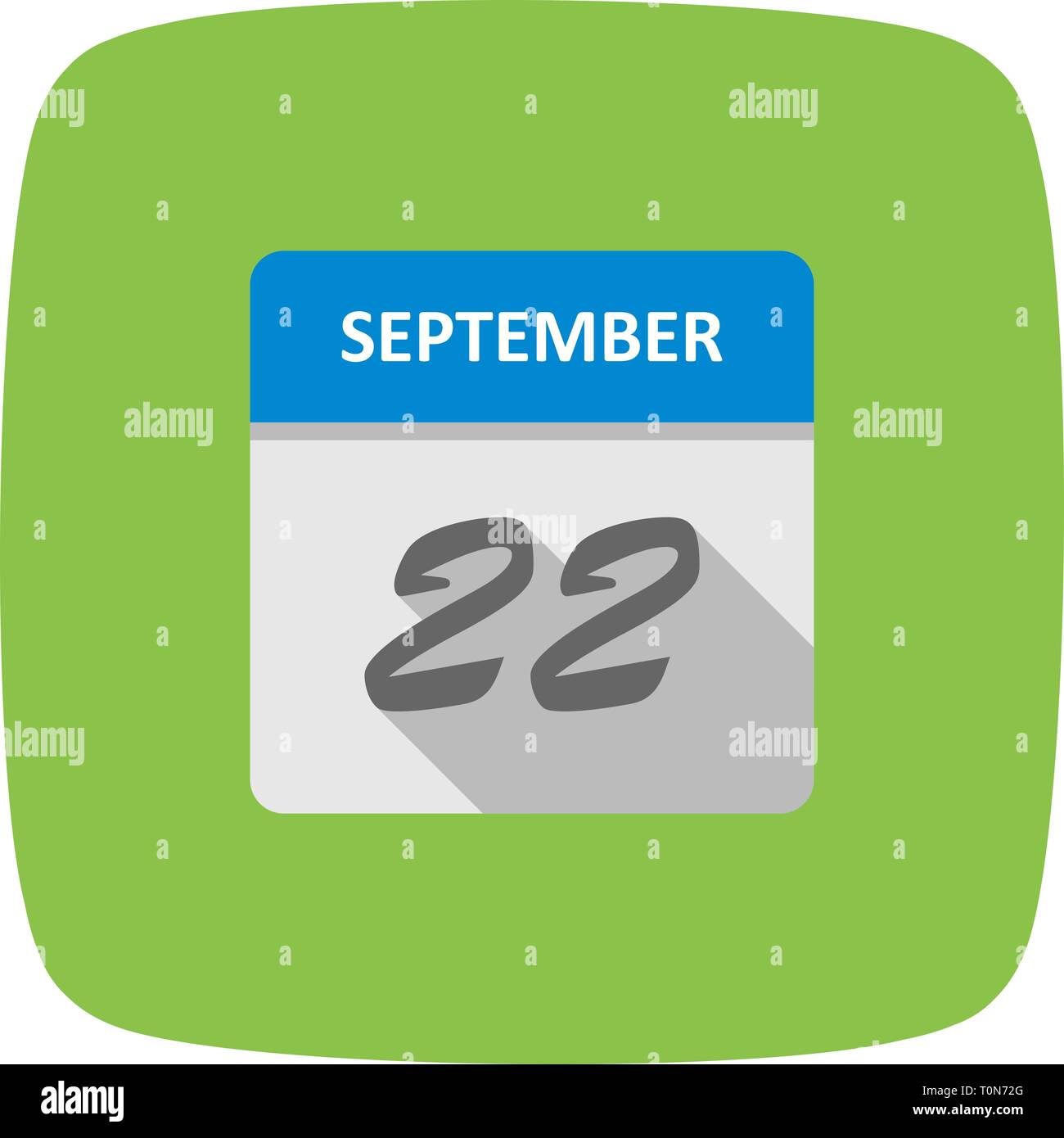 September 22nd Date on a Single Day Calendar Stock Photo - Alamy