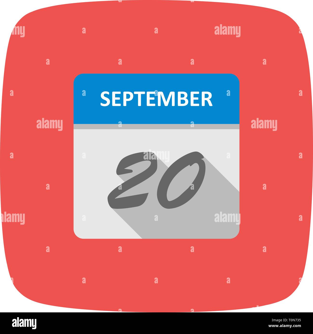 September 20th Date on a Single Day Calendar Stock Photo - Alamy