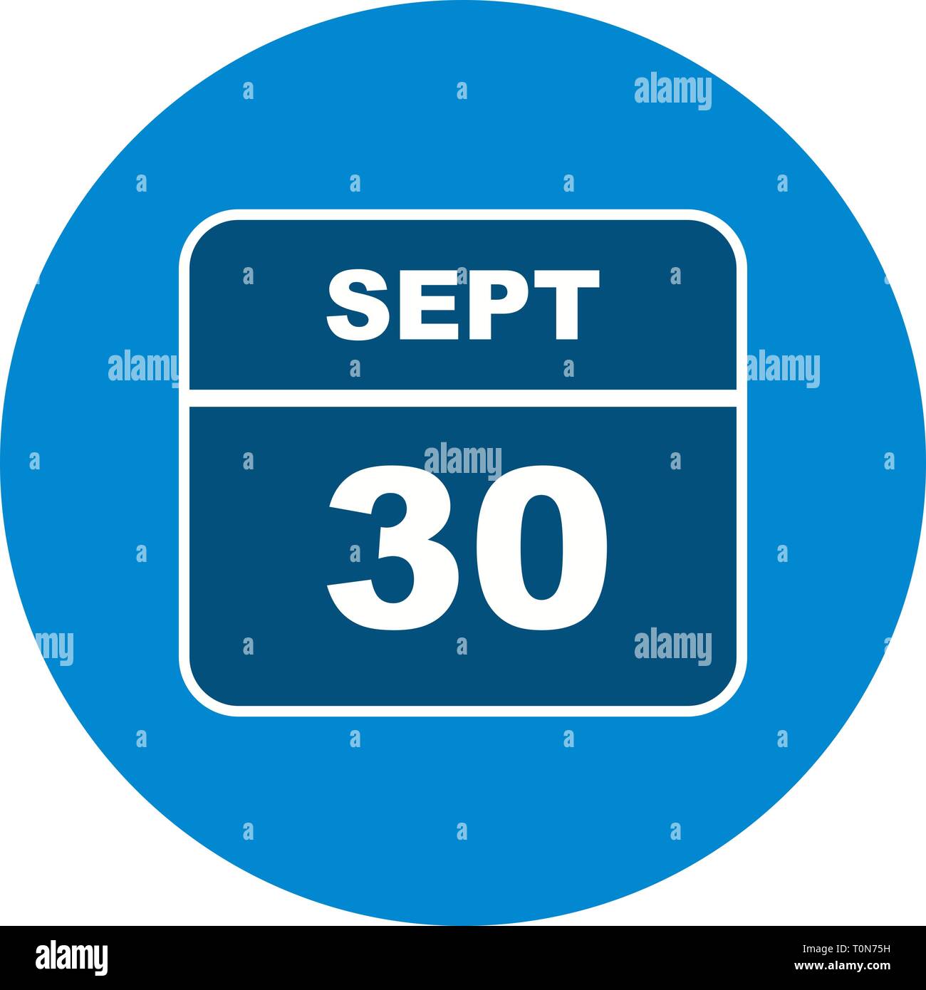 September 30th Date on a Single Day Calendar Stock Photo - Alamy