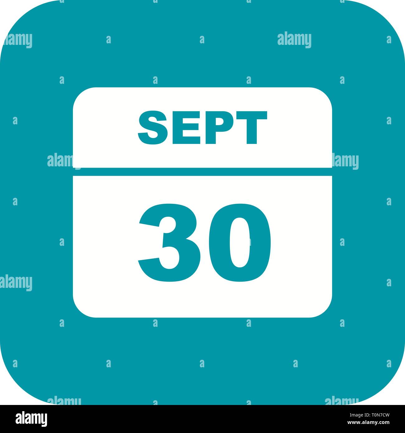 September 30th Date on a Single Day Calendar Stock Photo - Alamy